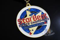 China Custom Sports Medals 80mm Round Soft Enamel with Glitter Zinc Alloy Die Cast for sale