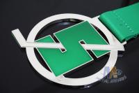 China Custom Epoxy Soft Enamel Sports Medals 80mm Round Zinc Alloy Die Cast with Ribbon for sale