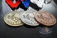 China Custom 2D Level Round Sports Award Medals 63.5mm Zinc Alloy Recessed Textured Effect for sale