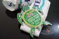 China Custom Imitation Hard Enamel Medal 63.5mm with Sublimated Ribbon Zinc Alloy Die Cast for sale