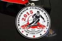 China Custom Sports Medals for Skating Skiing Events 76.2mm Zinc Alloy Die Cast with Soft Enamel for sale