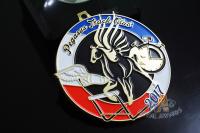 China Custom Metal Racing Medals 76.2mm Zinc Alloy Die Cast Sports Medals with Soft Enamel for sale