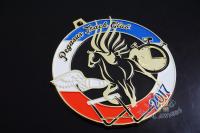 China Custom Metal Racing Medals 76.2mm Zinc Alloy Die Cast Sports Medals with Soft Enamel for sale