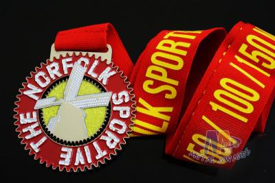 China Die Casting Metal Award Medals Soft Enamel 50mm with Lanyards Custom Logo for sale