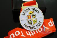 China Custom Zinc Alloy Football Medals Soft Enamel 50mm with Europe Printing Ribbon for sale