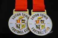 China Custom Zinc Alloy Football Medals Soft Enamel 50mm with Europe Printing Ribbon for sale