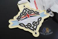 China Custom Die Casting Zinc Alloy Award Medals 75mm with Soft Enamel and Ribbon for sale