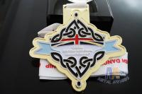 China Custom Die Casting Zinc Alloy Award Medals 75mm with Soft Enamel and Ribbon for sale