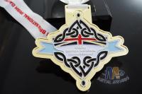 China Custom Die Casting Zinc Alloy Award Medals 75mm with Soft Enamel and Ribbon for sale