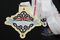 China Custom Die Casting Zinc Alloy Award Medals 75mm with Soft Enamel and Ribbon for sale