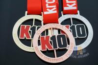 China Custom Spinning Rotating 75mm Metal Award Medals for Marathon 10K Sports Events for sale