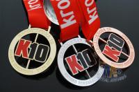 China Custom Spinning Rotating 75mm Metal Award Medals for Marathon 10K Sports Events for sale