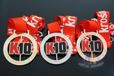 China Custom Spinning Rotating 75mm Metal Award Medals for Marathon 10K Sports Events for sale