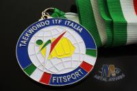 China Custom Sports Medals Soft Enamel Transparent Color for Taekwondo Racing Marathon Swimming 50mm for sale