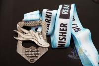 China Custom Antique Silver Sports Medals 76.2mm Die Cast Zinc Alloy with Full Color Ribbon for Marathon 10K 5K for sale