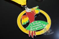 China Custom Running Marathon Medals Bird Design Cut Out Soft Enamel 70mm Zinc Alloy for sale