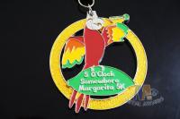 China Custom Running Marathon Medals Bird Design Cut Out Soft Enamel 70mm Zinc Alloy for sale