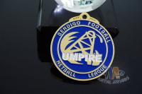 China Sports Racing Metal Award Medals Imitation Gold Plating 50mm Blue Soft Enamel for sale