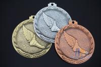 China 3d Effect Custom Engraved Medals With Antique Gold Silver Copper Plating for sale