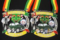 China Custom 80mm x 2.5mm Metal Award Medals Shiny Brass Plating for Carnival Sports for sale