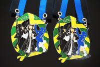 China Custom Silver Plating Metal Medallions 100mm Die Cast Carnival Medals with Ribbon for sale