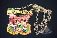 China Custom Zinc Alloy Carnival Medal 100mm Shiny Brass Plating with Chain for sale