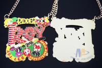 China Custom Zinc Alloy Carnival Medal 100mm Shiny Brass Plating with Chain for sale