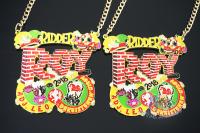 China Custom Zinc Alloy Carnival Medal 100mm Shiny Brass Plating with Chain for sale