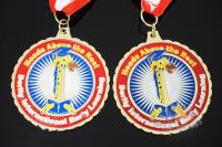 China Custom Zinc Alloy Hard Enamel Sports Medals 63.5mm Die Cast Award Medallion for sale