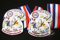 China Custom Zinc Alloy Die Cast Medals 100mm with Soft Enamel and Ribbon for Sports Awards for sale