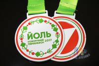 China Custom Zinc Alloy Die Cast Medallion 70mm Soft Enamel Award with Sublimated Ribbon for sale