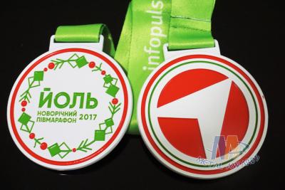 China Custom Zinc Alloy Die Cast Medallion 70mm Soft Enamel Award with Sublimated Ribbon for sale