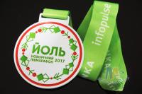 China Custom Zinc Alloy Die Cast Medallion 70mm Soft Enamel Award with Sublimated Ribbon for sale