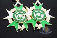 China Gold Zinc Alloy Sports Medals 70mm Die Cast Award Medallion with 800mm Cord for sale