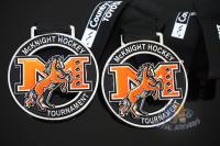 China Mcknight Hockey Sports Club Die Cast Medals Medallion 63.5mm Soft Enamel Ribbon for sale