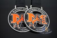 China Mcknight Hockey Sports Club Die Cast Medals Medallion 63.5mm Soft Enamel Ribbon for sale
