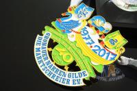 China Custom Sports Enamel Award Medallions 80mm Zinc Alloy Die Cast with Cut Out Effect for sale