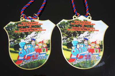China Custom Soft Enamel Medals with Cord Full Color Brass 50mm Award Medals for sale