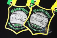China Nicekl Plating Soft Enamel Medals , Die Strucking Custom Medallions With Cord for sale