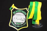 China Nicekl Plating Soft Enamel Medals , Die Strucking Custom Medallions With Cord for sale