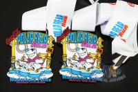 China Custom Zinc Alloy Sports Medals 70mm Running Race Medals Black Nickel Plating for sale