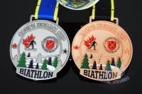China Custom Sports Medals with Sublimated Ribbon for Canada Skiing Events 50mm Zinc Alloy for sale