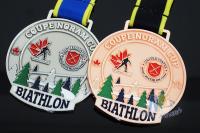 China Custom Sports Medals with Sublimated Ribbon for Canada Skiing Events 50mm Zinc Alloy for sale