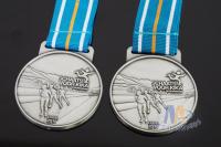 China Custom 3D Skiing Medal Antique Silver Plating 60mm Zinc Alloy Award for sale
