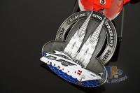 China Custom Die Cast Zinc Alloy Medals 70mm 3D Effect Glitter Colors for Carnival Gifts for sale