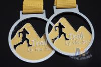 China Custom Cut Out Design Award Medals 70mm Zinc Alloy Die Cast with Yellow Ribbon for sale