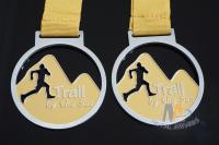 China Custom Cut Out Design Award Medals 70mm Zinc Alloy Die Cast with Yellow Ribbon for sale