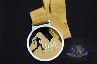 China Custom Cut Out Design Award Medals 70mm Zinc Alloy Die Cast with Yellow Ribbon for sale