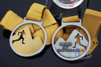 China Custom Cut Out Design Award Medals 70mm Zinc Alloy Die Cast with Yellow Ribbon for sale