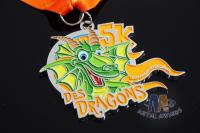 China Custom Dance Award Medals 76.2mm Die Cast Zinc Alloy with Sublimated Ribbon for sale